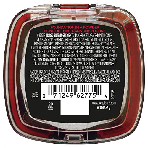 L'Oreal Paris Makeup Infallible Fresh Wear Foundation in a Powder, Up to 24H Wear, Waterproof, Ivory, 0.31 oz.