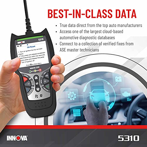 INNOVA 5310 - OBD2 Scanner Diagnostic Tool - Read/Erase ABS/SRS Codes, Reset Oil Light, Live Data, Battery/Alternator Test