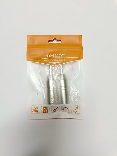 JOMLEY xlr to 1/4 Adapter,6.35mm TRS Stereo to XLR Male Plug Balanced Cable Adapter - 2 Pack