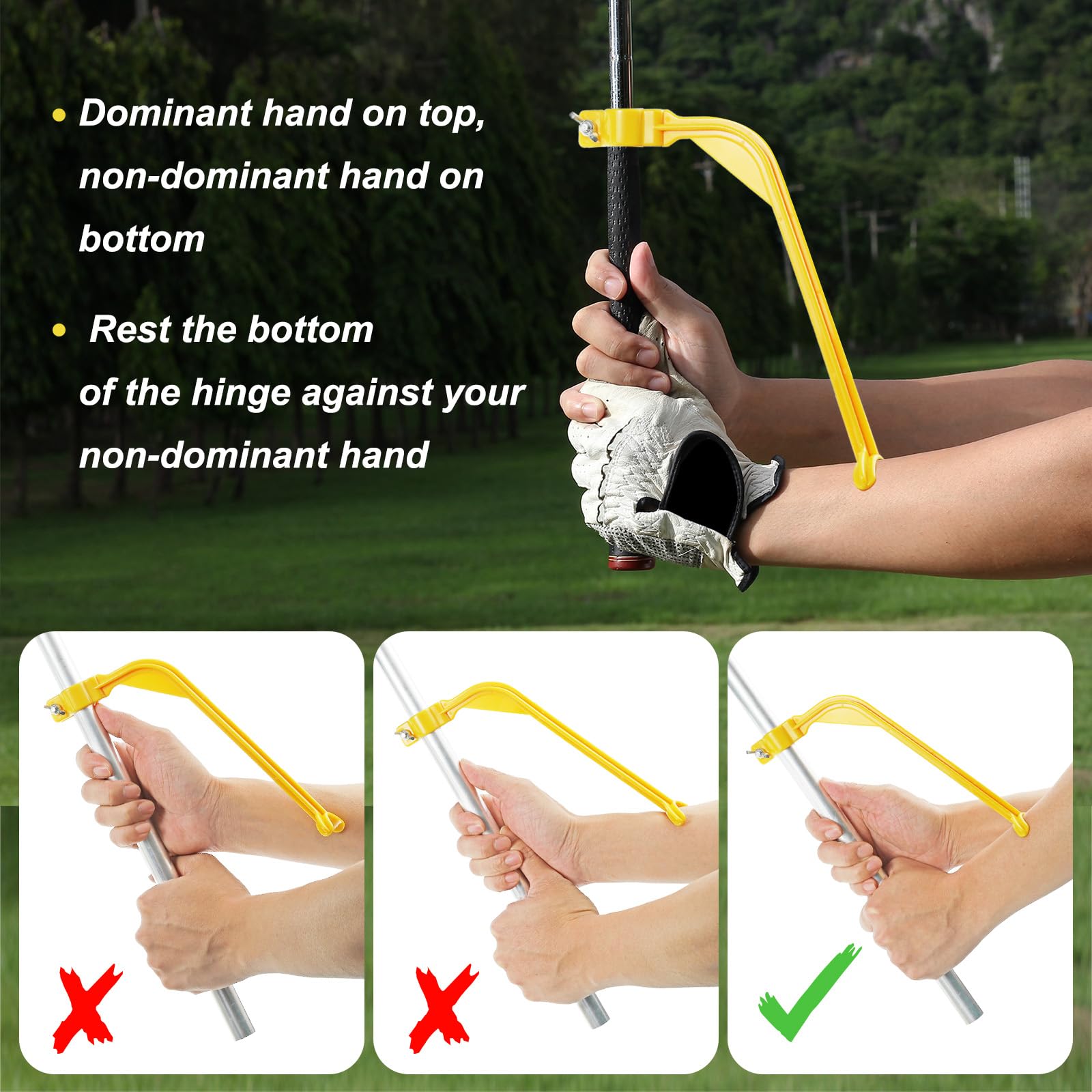 PATIKIL Golf Training Aid, 2 Pack Golf Swing Correcting Tool for Beginners Posture Motion Muscle Memory Practice Training, Blue