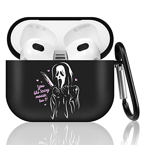 Ulirath Case for AirPod 3rd Skull Funny Unique Design Unique Pattern Scary Cute for AirPods Air Pods 3 Design Skeleton Cover Cases Skin for Boys Girls Kids Skull