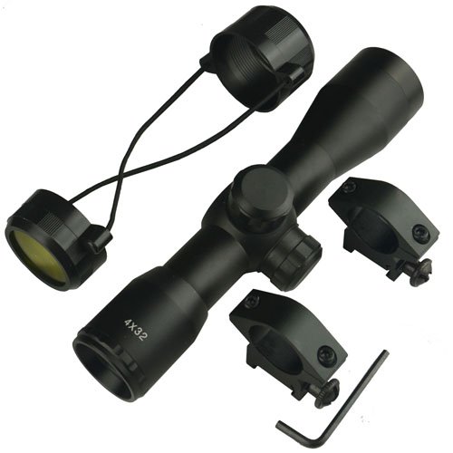 M1SURPLUS Optics Kit for KSA Keystone G1 G2 Cricket and Chipmunk .22 Rifles - Includes Picatinny Rail Bolt-on Mount + Compact Series 4x32 Rifle Scope + Aluminum Rings