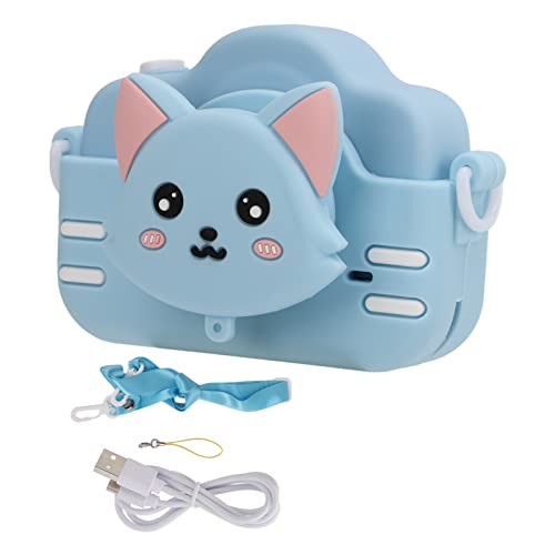 Kids Photo Video Camera, Multifunctional High Definition Kids Cartoon Camera Toy 2MP 2 Inch Screen for Gifts for Children (Single Shot Blue)