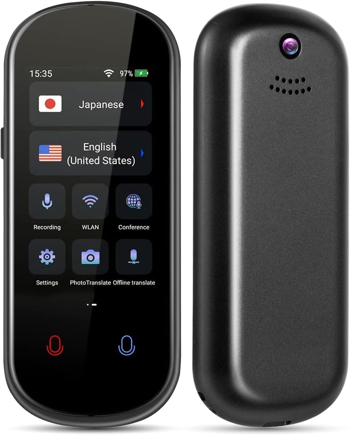 Instant Lanquage Translator Device,Electronic Foreign Language Translators,Two-Way Smart Voice and Photo Pocket Translator Real Time, 138 Languages Supported, Standy 180H, Portable Offline Translatio