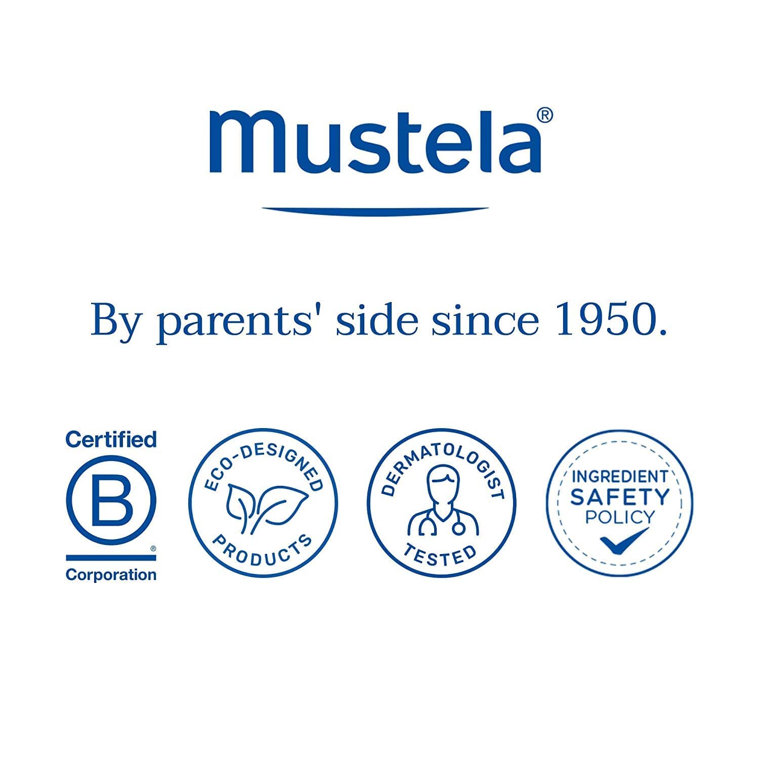 Mustela Baby Cleansing Wipes with Natural Avocado - For Face, Body & Diaper Area - Made with Compostable & Plastic Free Fibers - Lightly Scented - 60 ct. (6-Pack)