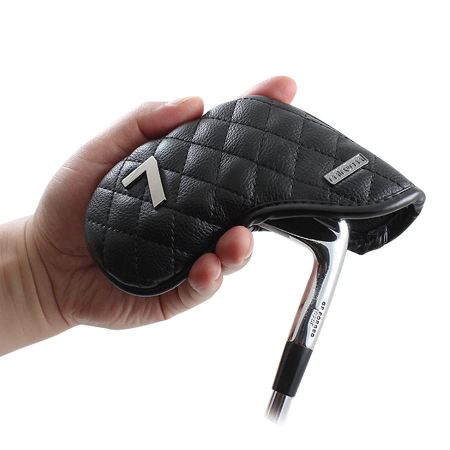 MIRORM Venus Golf Iron Covers/ 9pcs Set Golf Head Covers/Golf Club Covers (Venus Black)