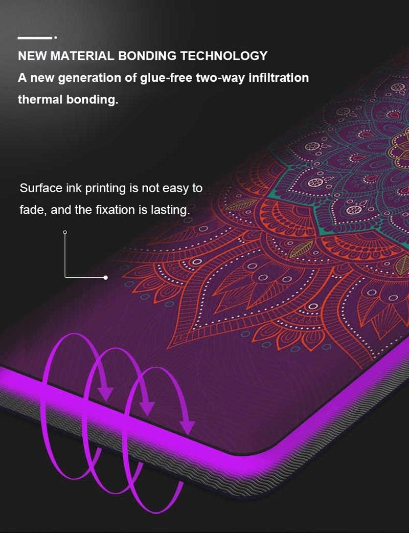 KJHD Yoga Mat Suede and TPE Material Non Slip Folding Printing Mat 6mm Thickened Widening Lengthening Beginner (Color : A)