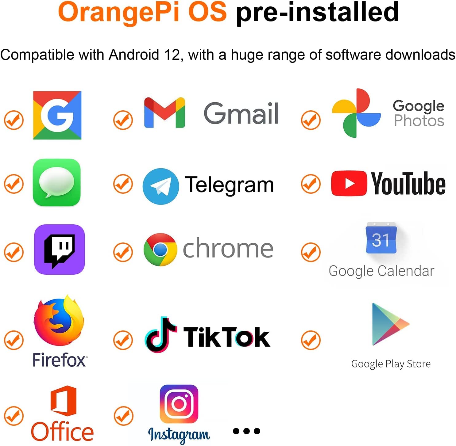 Orange Pi 800 All-in-one PC in Keyboard, 4GB+64GB RK3399 6-Core 64 Bit Dual-Band WiFi+BT 5.0, Computer Kit Run Android 12.1, Orange Pi OS, Ubuntu, Debian (Pi 800+HDMI+Mouse+Power Supply)
