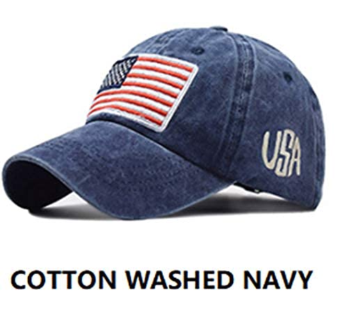 IZUS American Flag,Distressed Baseball Hat β Distressed Cotton-Blend Dad Hat Embroiderred for Adult (Navy)