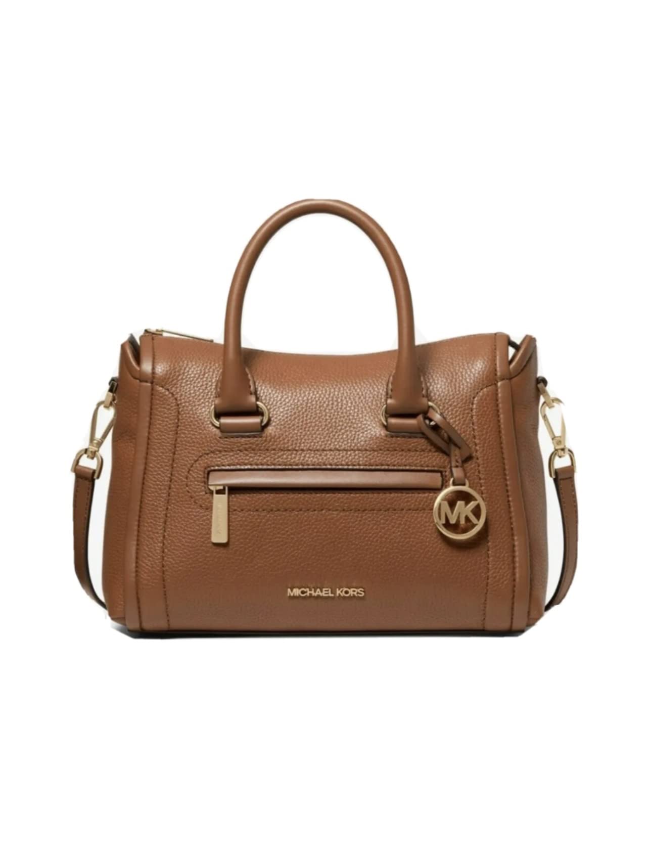 Michael Kors Carine Leather Satchel (Brown)