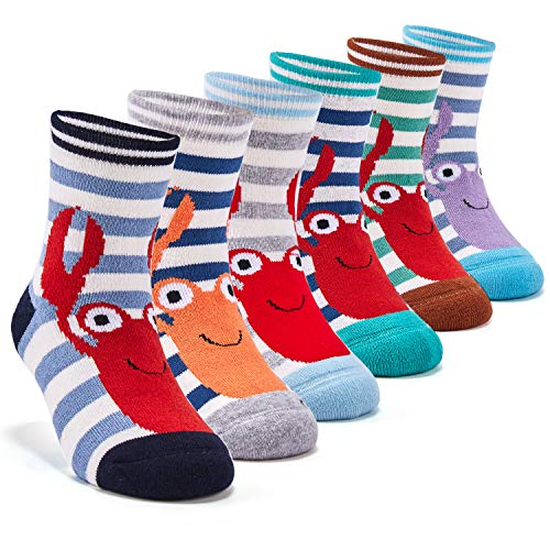 HowJoJo Big Boys Thick Cotton Socks Kids Warm Socks Winter Thermal Crew Socks 10-13 Years