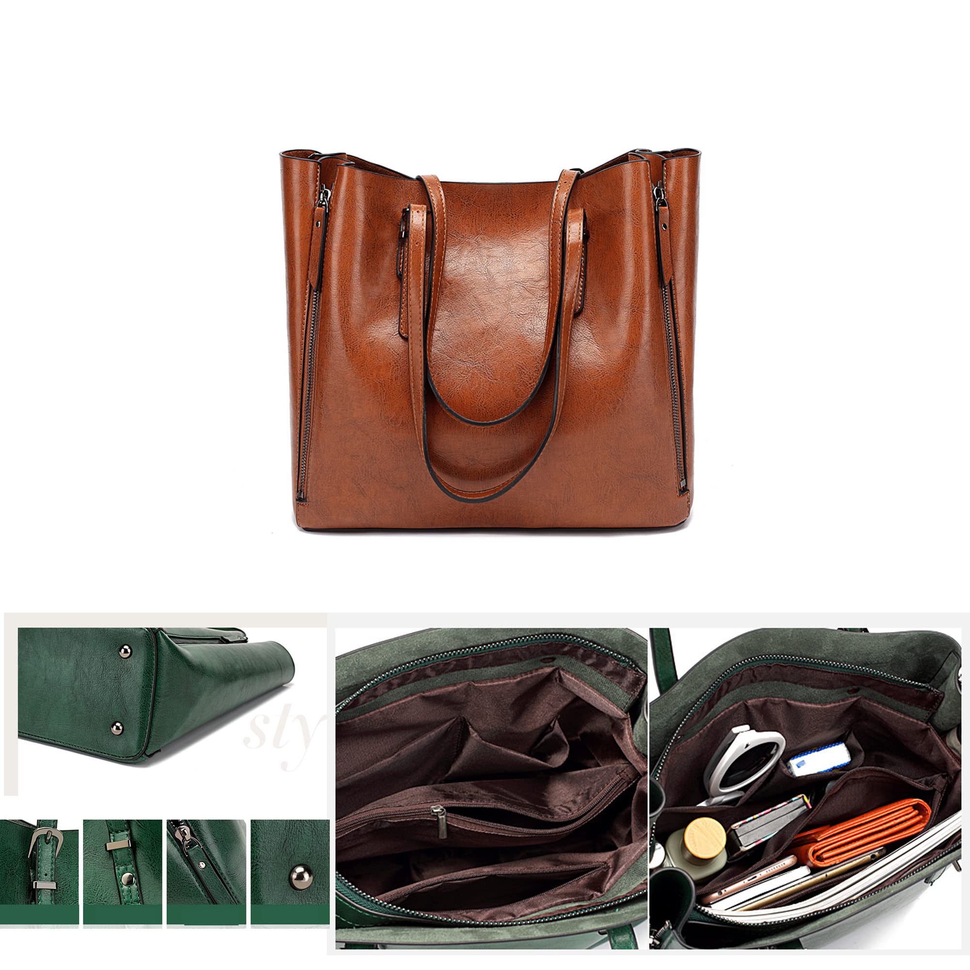 KKP Hobo Purses Shoulder Handbags for Women -Large Soft PU Leather Tote Bag