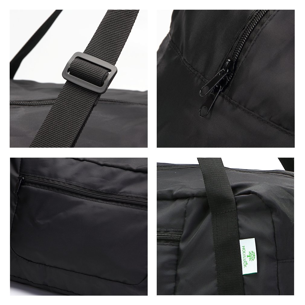 HOLYLUCK Foldable Travel Duffel Bag For Women & Men Luggage Great for Gym (midnight camo)