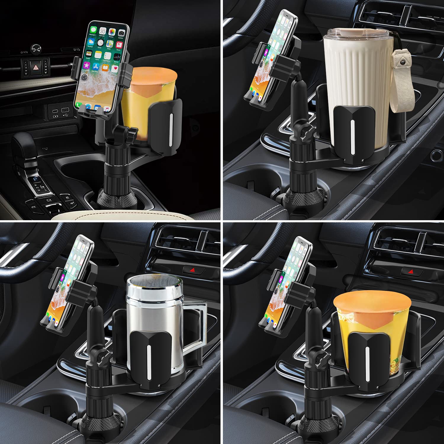 HUMBEST Cup Holder Phone Mount for car , Phone Mount for car - 360° Rotation Cell Phone Holder car Compatible All Smartphones - Cup Holder Extender for a More Convenient Driving Experience