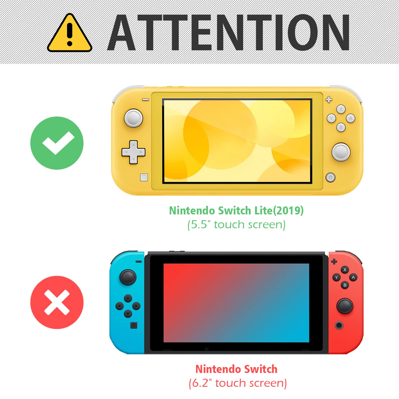 JOTO [3 Pack] Screen Protector for Nintendo Switch Lite, Tempered Glass Screen Film Guard Rounded Edge Real Glass Screen Protector for Switch Lite 2019