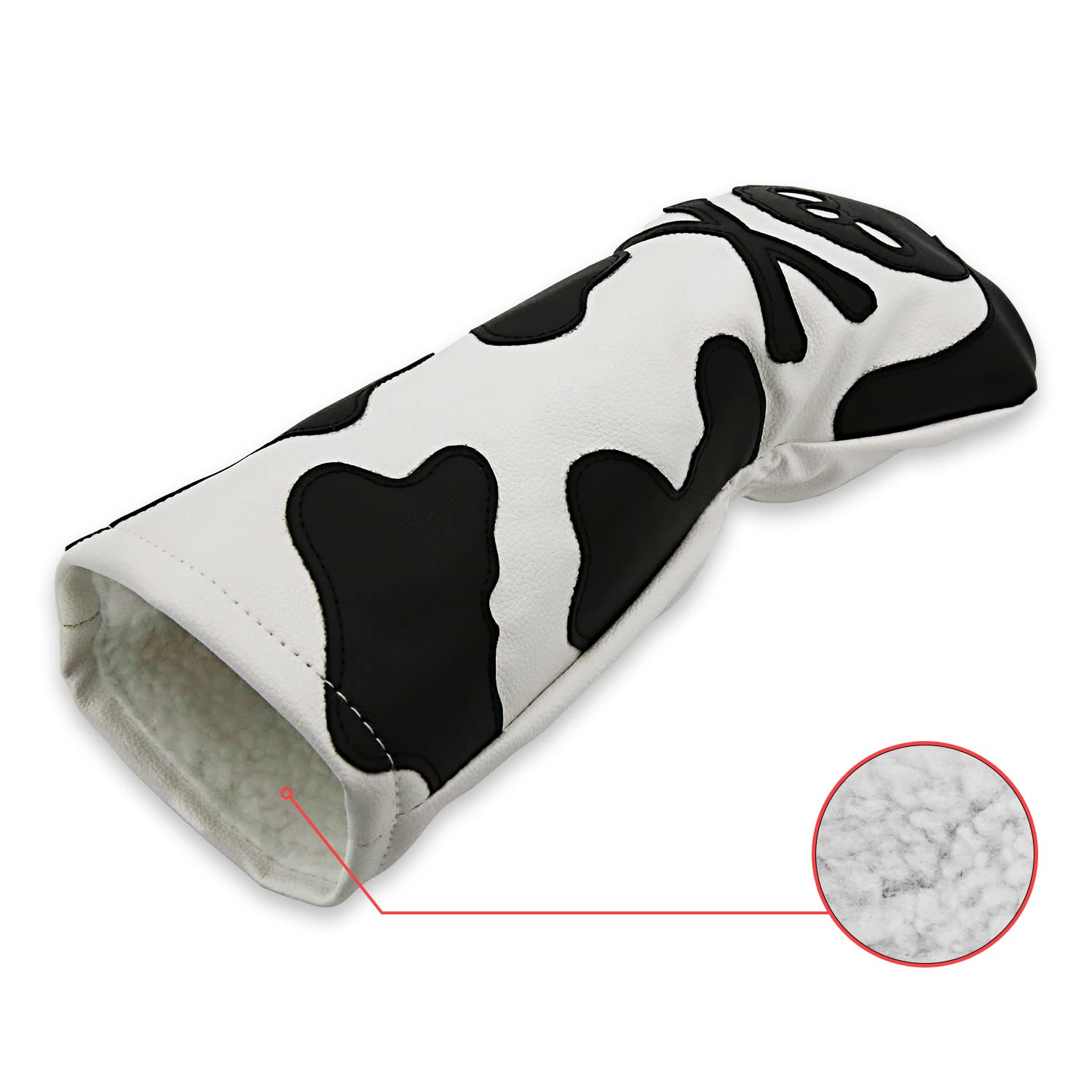 KYTAI Golf Skull Skeleton Head Cover Golf Club Leather Headcovers 1,3,5 Driver and Fairway Head Covers Fits 460cc Drivers (White)