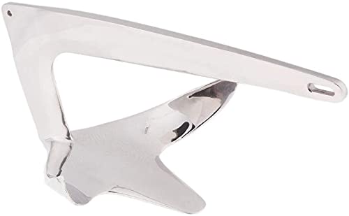 ISURE MARINE 4.4lb(2kg) Stainless Steel Bruce Style Claw Force Boat Anchor Heavy Duty Marine Grade Polished