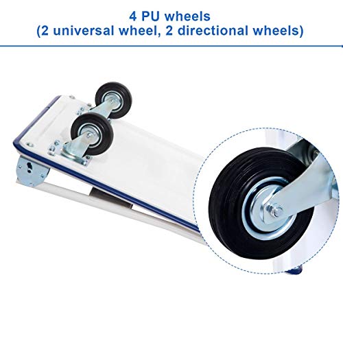 HWZQHJY 660lbs Platform Cart Dolly Folding Foldable Moving for Easy Storage and 360 Degree Swivel Wheels