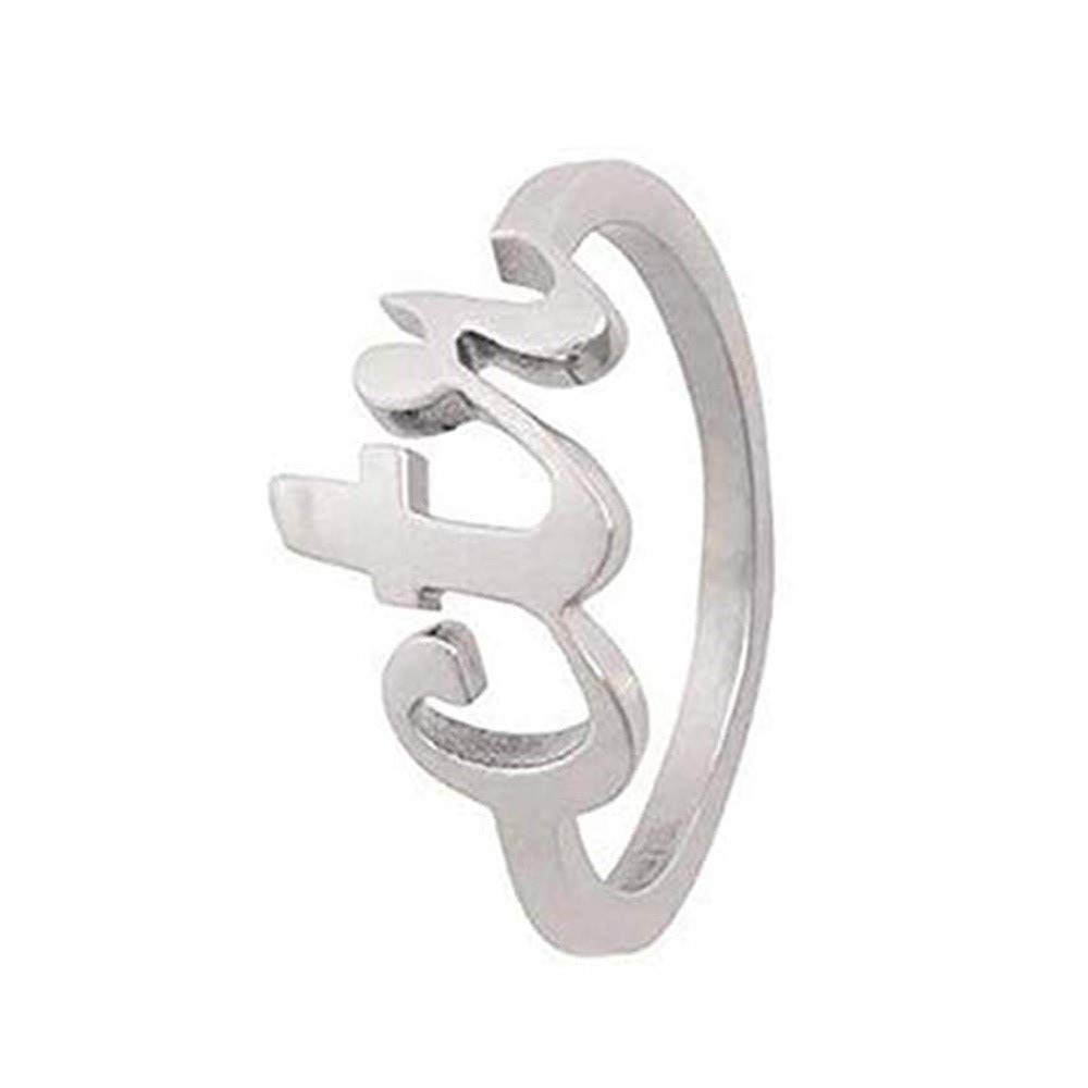 J102 Size 7.5 Stainless Steel Cursive Medium Ring Mormon One Moment In Time LDS CTR