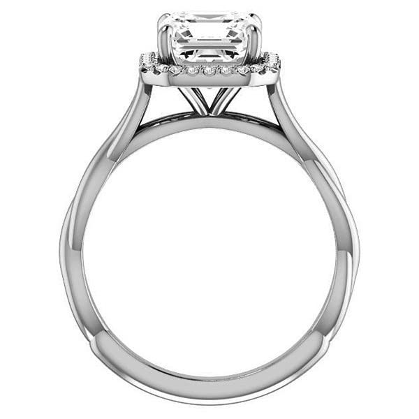 JEWELERYN Wedding Bridal Ring Set, Bridal Statement Ring, Moissanite Engagement Ring Set, 2 CT Asscher Cut, 925 Sterling Silver in Prong Set, VVS1 Clarity, Best Gift for Her (8)