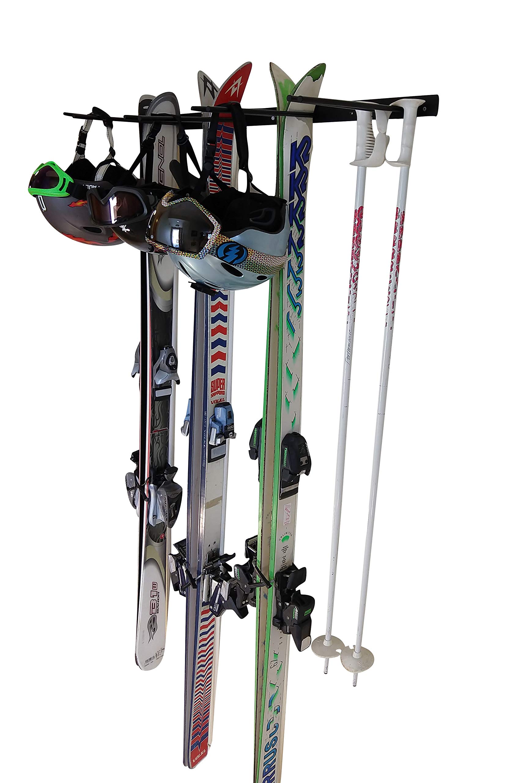 Insight Wall Mounted Ski Rack or Utility Rack - for 4 Pairs of Skis, or Garden & Lawn Tools