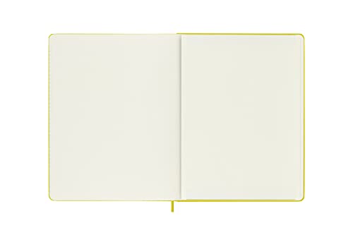Moleskine Classic Notebook, Hard Cover, XL (7.5" x 9.5") Ruled/Lined, Hay Yellow (Silk), 192 Pages