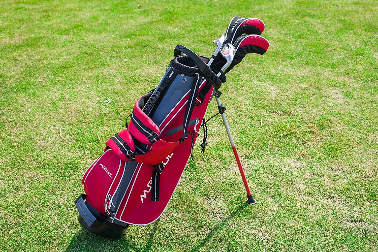 Lightweight Junior Golf Clubs,Golf Club Set for Children Kids,5pc,8-10 Age,11-13 Age Groups Boys & Girls,Right Hand (Ages 8-10 Red 5PC)