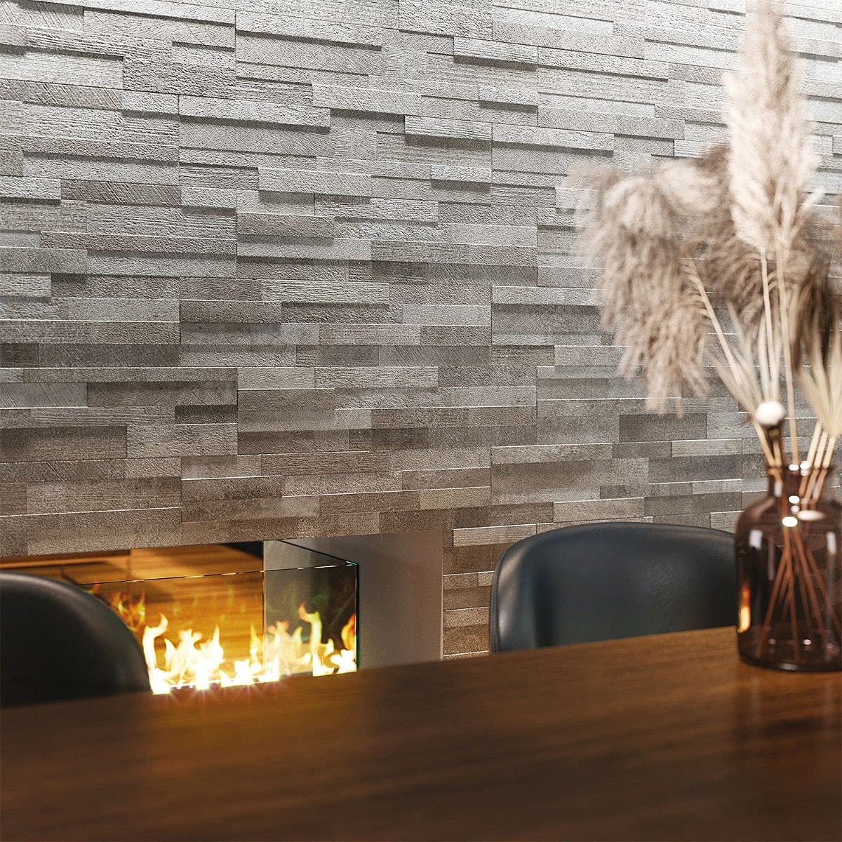 Ivy Hill Tile Holden Gray 5.82 in. x 23.74 in. Textured Porcelain Wall Ledger Panel (11 Pieces 10.97 Sq. Ft. Case)