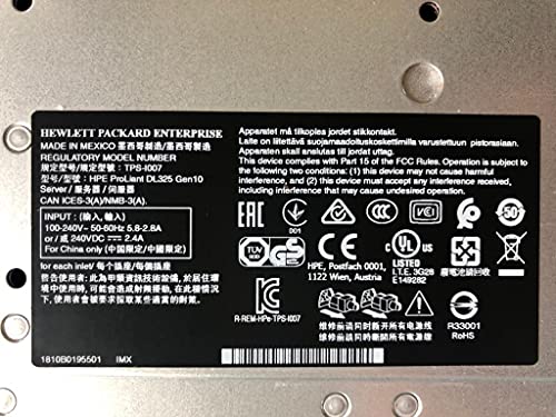ProLiant DL325 Gen10 Server TPS-I007