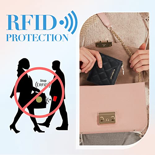 Missnine Womens Wallet PU Leather Wristlet Wallets Rfid Blocking Card Holder Ladies Clutch Purses with Phone Pocket