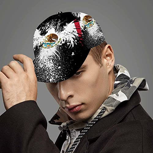 Mxocom Baseball Cap Cool Mexican Flag Trucker Snapback Hats Vintage Ball Hat Adjustable Sport Caps for Men Women