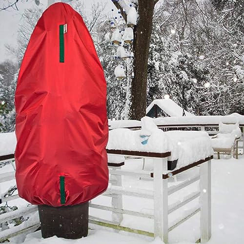 Upright Christmas Tree Storage Bag - Holiday Tree Cover for Christmas Trees or Topiary Trees - Durable, Lightweight, Convenient, Vertical Xmas Storage Bag (9 ft), Large