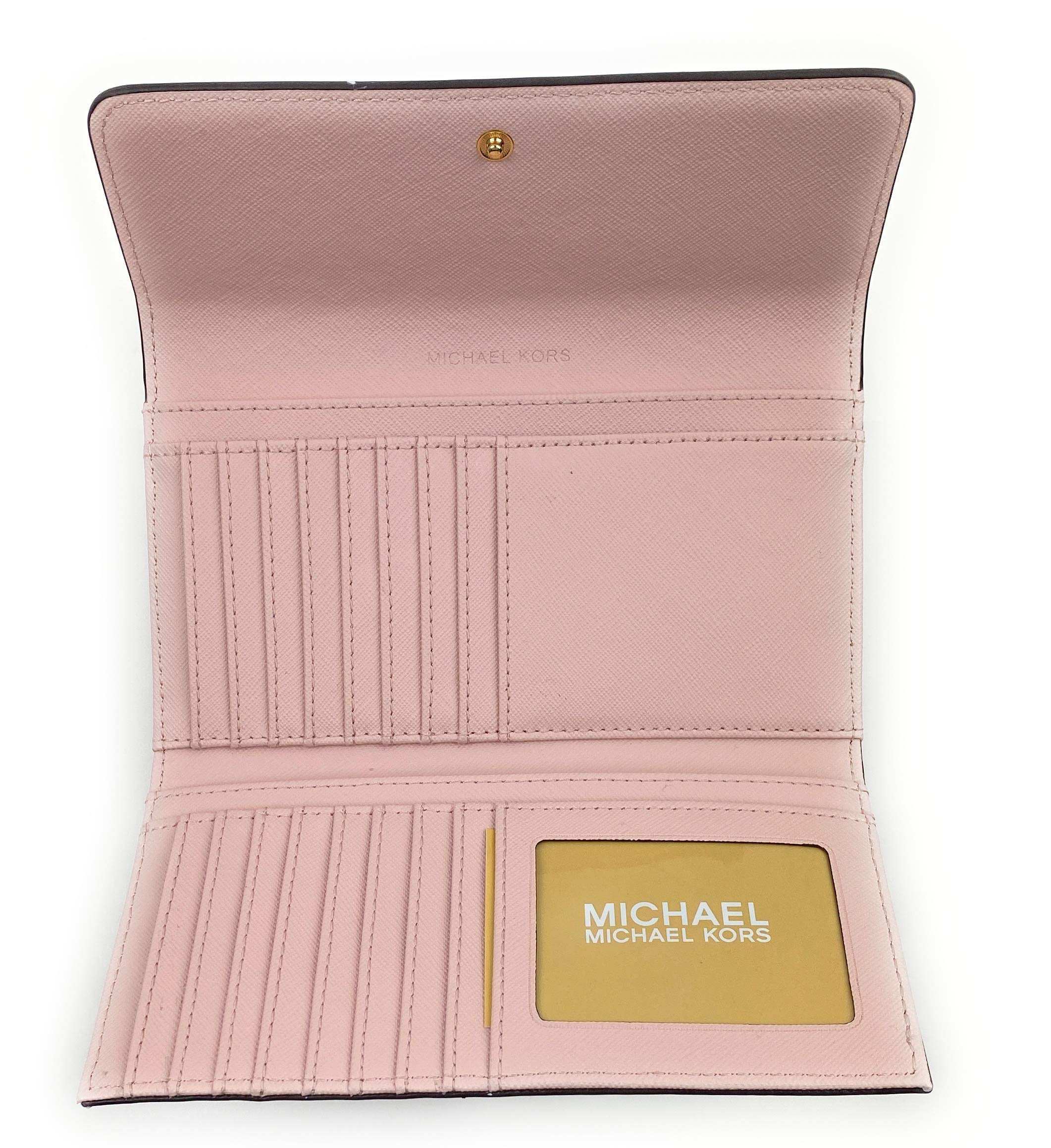 Michael Kors Women's Jet Set Travel Large Trifold Wallet (Powder Blush)
