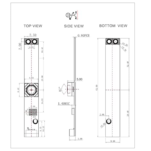 Mxzzand Camera Module, 15FPS Frame Rate Auto Focus Stable Performance Photosensitive Chip MJPEG Format 5MP Camera Module for Notebook