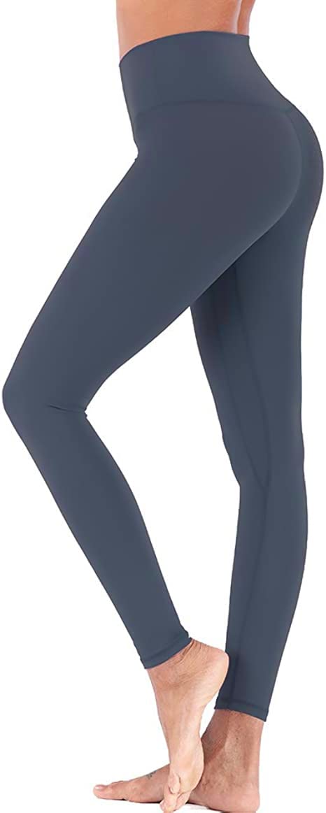 Mainstar Women High Waisted Workout Leggings,Squat Proof Tummy Control Running Yoga Pants with Inner Pocket 2XL Blue