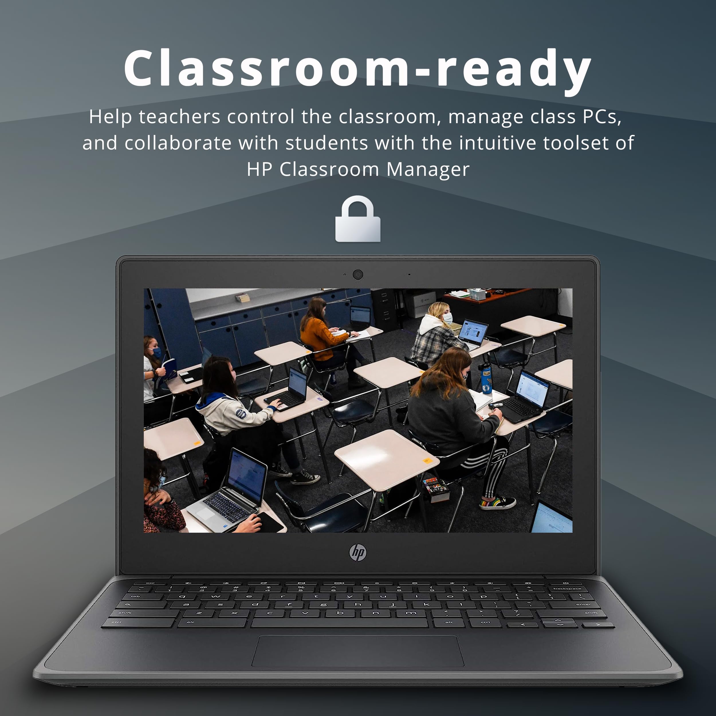 HP 11A G8 11.6'' HD Student Chromebook Laptop, AMD A4-9120C Processor, Radeon R4 Graphics, 4GB RAM, 32GB eMMC, HD Webcam, Chrome OS, Black, 32GB Snowbell USB Card