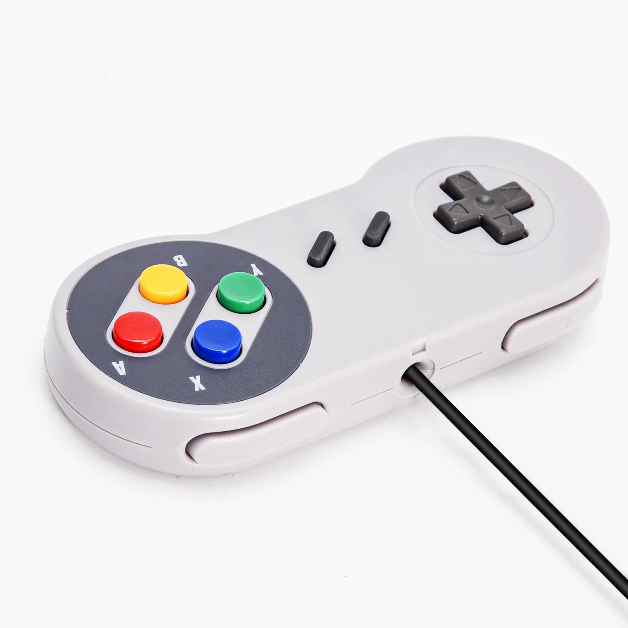 iNNEXT 2.4 GHz Wireless USB SNES Controller for Super Classic Games, Retro USB PC Controller Compatible for Windows PC MAC Linux Genesis Raspberry Pi Retropie Emulator [Plug & Play] [Rechargeable]