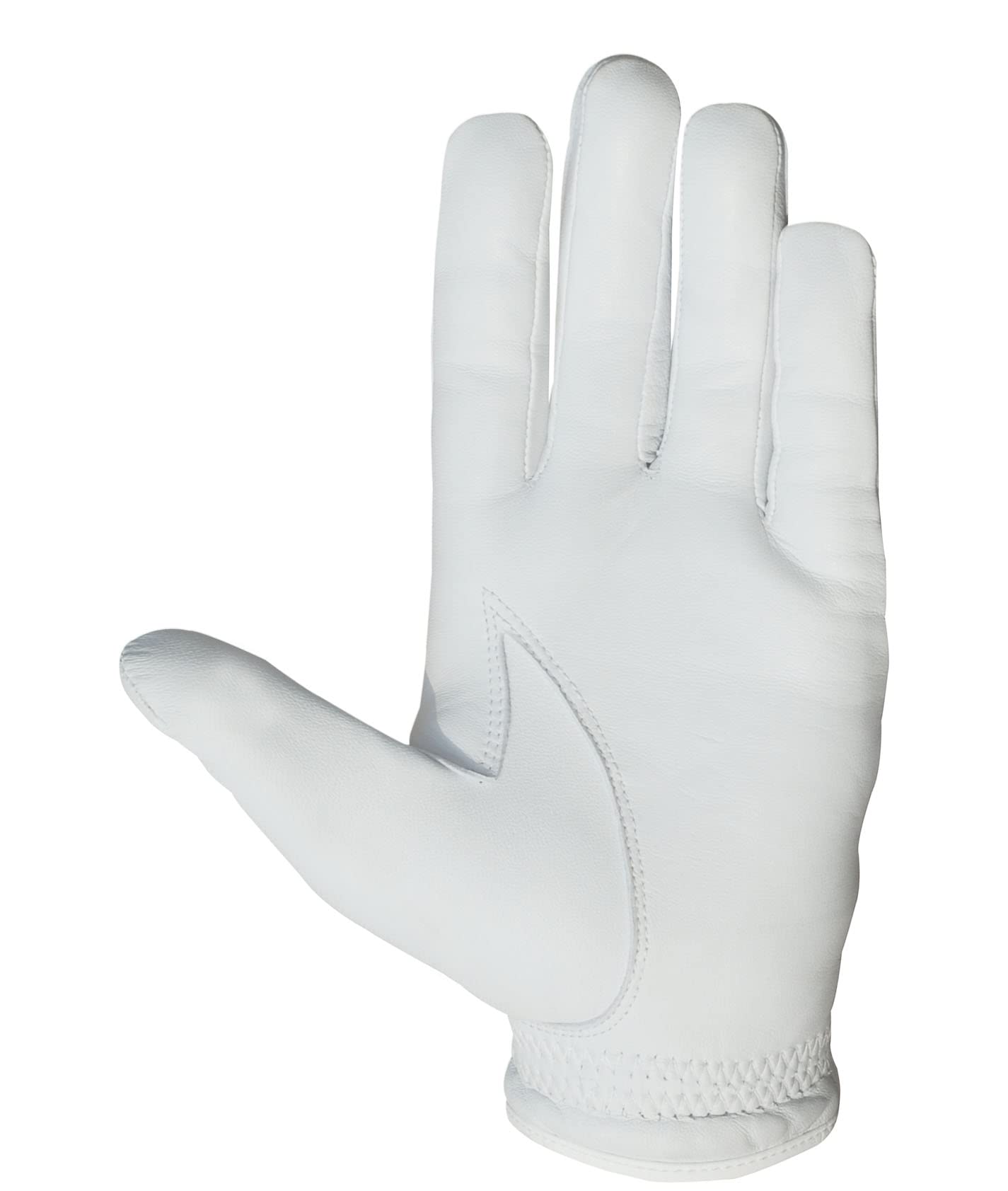 Men's Genuine 100% Cabretta Leather Golf Gloves, Made with Special Leather, Left Hand Glove (White, Small)