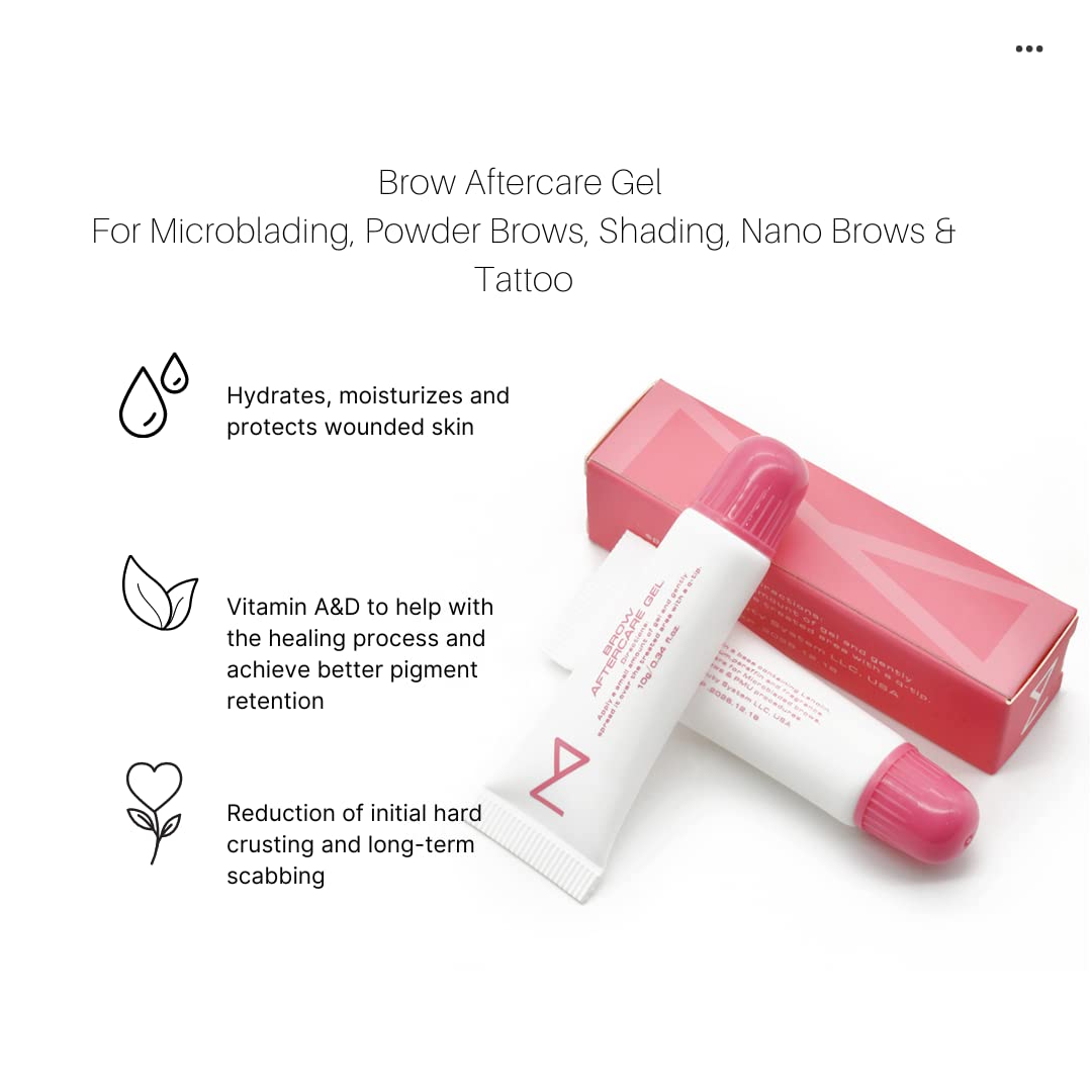M - PACK OF 25 Brow Eyebrows Aftercare Gel Ointment For Microblading, Powder Brows & Permanent Make Up Procedure - Anti-Inflammatory, Better Pigment Retention 10g/0.34 fl oz