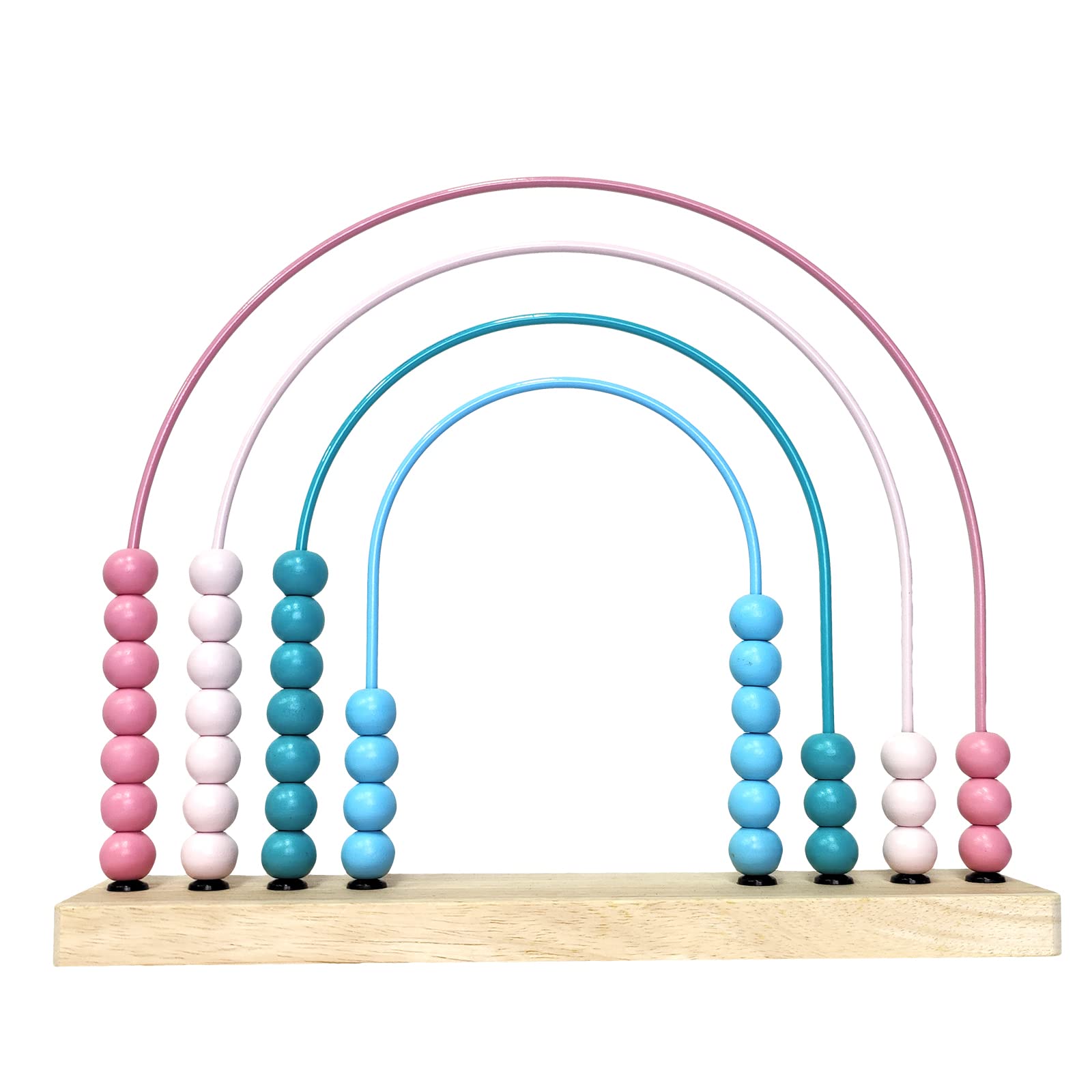 MICKYU Wooden Montessori Abacus Toy - Educational Math Counting Toy with 40 Beads - Kindergarten Learning Resource