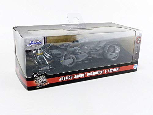 Jada Toys DC Comics Justice League Batman & Batmobile 1:32 Die - Cast Vehicle with Figure,Black