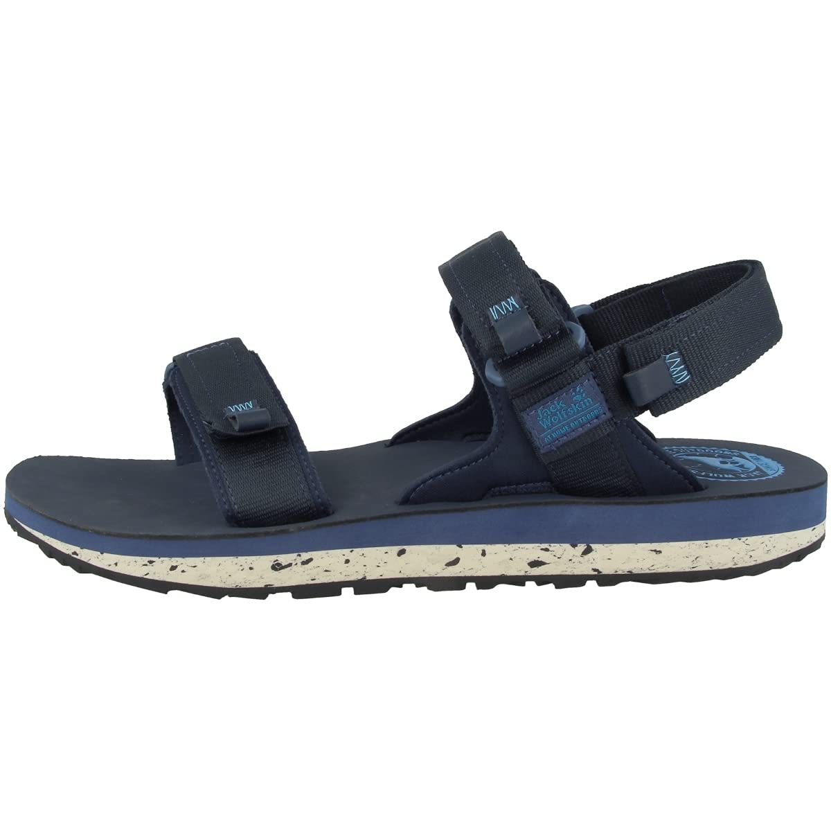 Jack Wolfskin Men's Outfresh Deluxe Sandal Hiking Boot, Dark Blue/Blue, 10