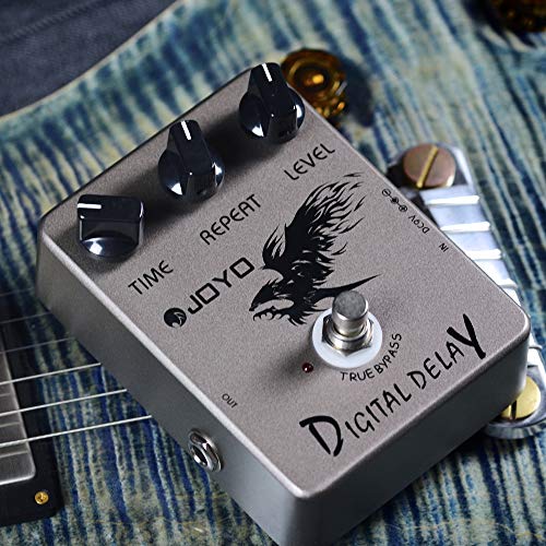 JOYO Digital Delay Effect Pedal for Electric Guitar & Bass Delay Time Range 25ms-600ms Sounds "Analog" Delay - True Bypass (JF-08)