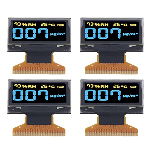 Organic Light Emitting Diode Display, Organic LCD Display 0.96in 128x64 Resolution Compact for DIY(Yellow Blue Dual Displaying)