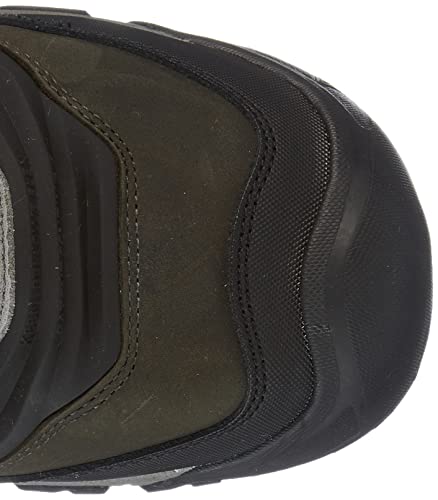 KEEN Men's-Ridge Flex Mid Height Waterproof Hiking Boots, Magnet/Black, 11