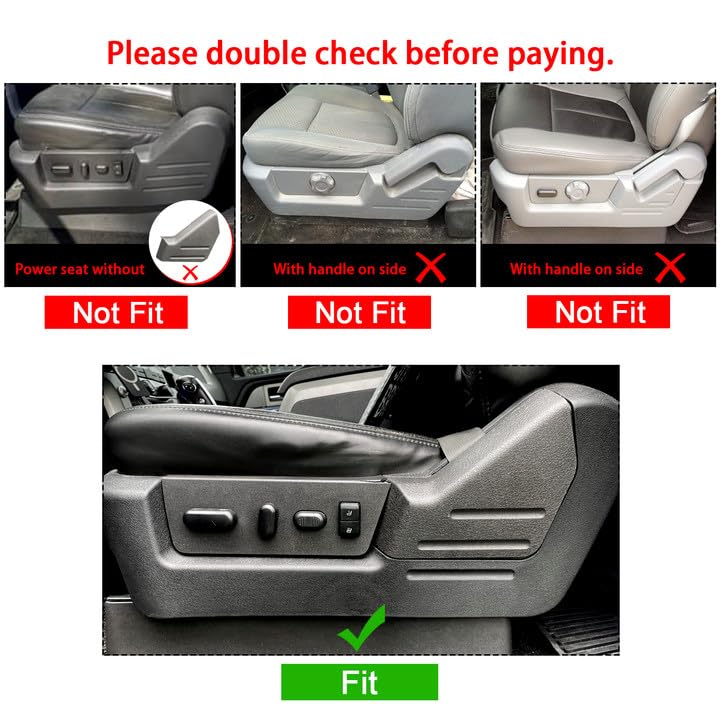 JMTAAT Driver Side Left Power Seat Valence Panel Cover Compatible With 2009-2014 Ford F150 Direct Replacement for 9L3Z-1662187-EA & F761