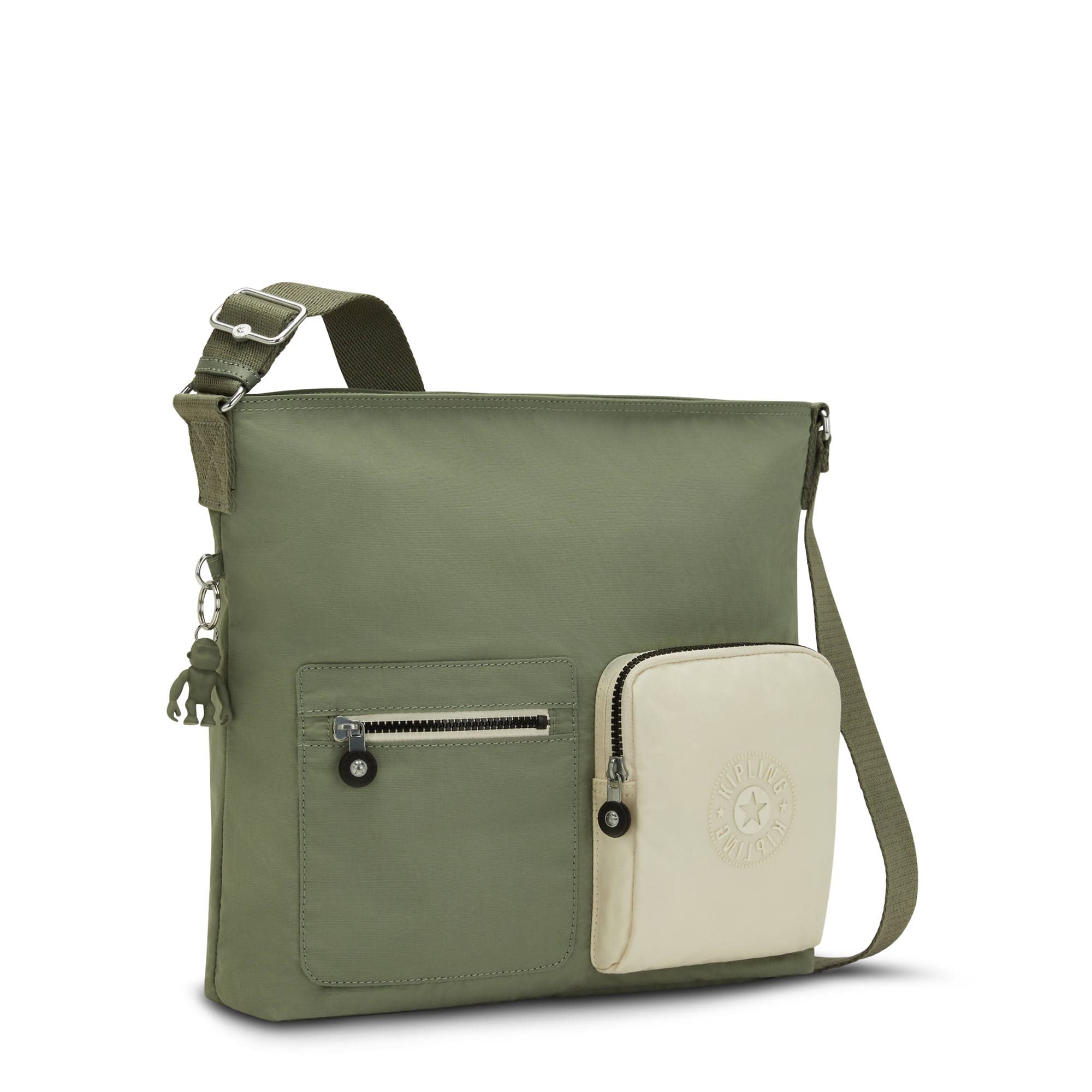 Kipling womens Eirene Crossbody Bag, Sage Green Bl, 14 L x 12.5 H 5.25 D US