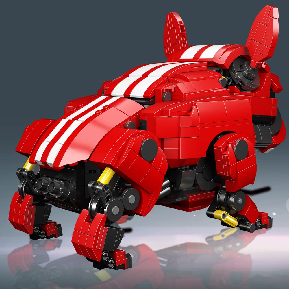 Mesiondy Mechanical Animal Bulldog Toy Building Blocks Kit, Bricks Sets,Toys for Boys & Adults, (1675 Pieces)…………