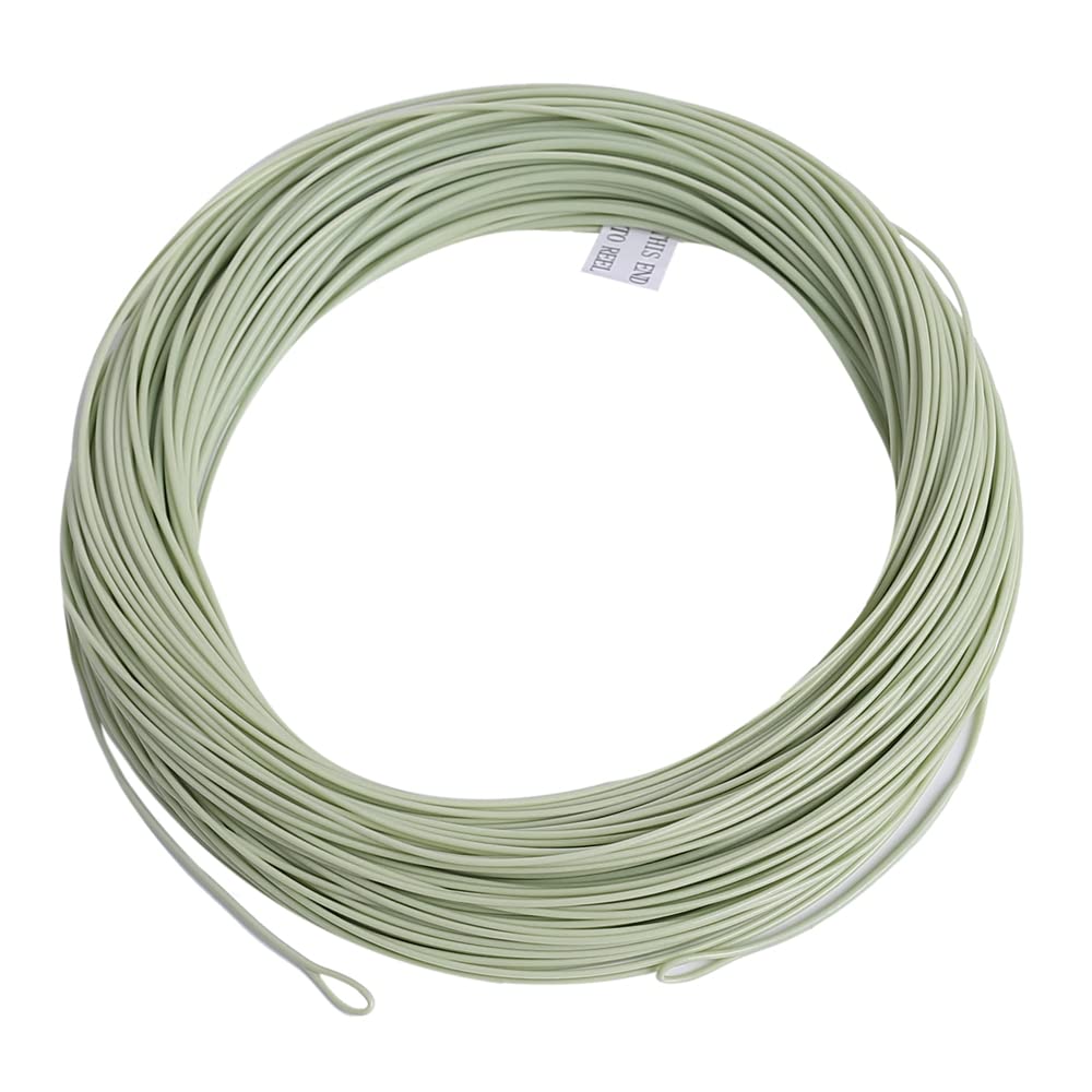 Kylebooker Floating 100FT Fly Fishing Line Weight Forward Design with Welded Loop (Moss Green, WF4F-100FT)