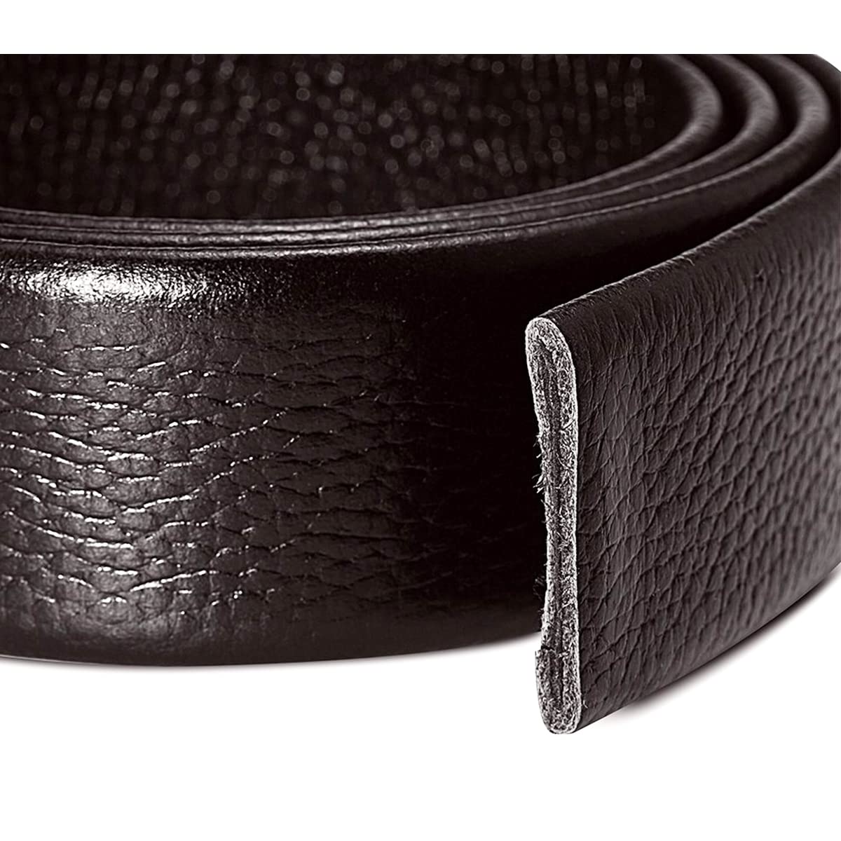 LAORENTOU Genuine Leather Ratchet Belt for Men - Mens Belt 1-3/8" for Jeans Adjustable Belt Replacement without Buckle